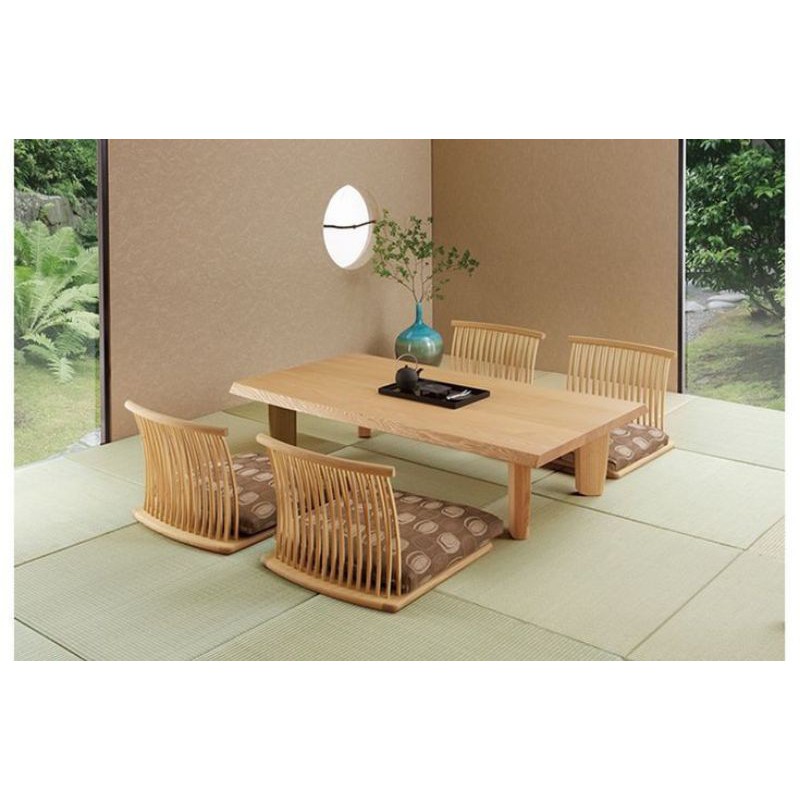 Jual SET MEJA MAKAN JEPANG LESEHAN KURSI DUDUKAN BUSA KAYU JATI ...