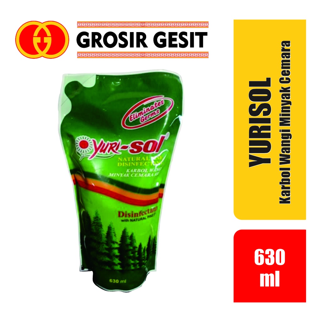 Jual Yuri-Sol Karbol Wangi Pine Original Pouch 630ml | Shopee Indonesia