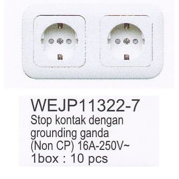 Jual Stop Kontak Panasonic Ganda 2 Lubang - WEJP11322-7 (Non CP) TANPA ...