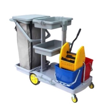 Jual Multipurpose Cleaning Cart Janitor Cart With Double Bucket ( D-11D ...