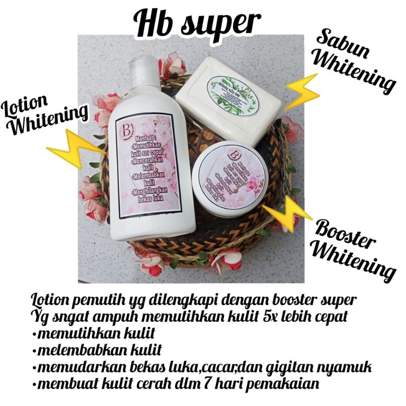 Jual HB BOOSTER WHITENING Pemutih badan Hb super ampuh(TIDAK PERNAH GANTI KEMASAN DAN LABEL ...