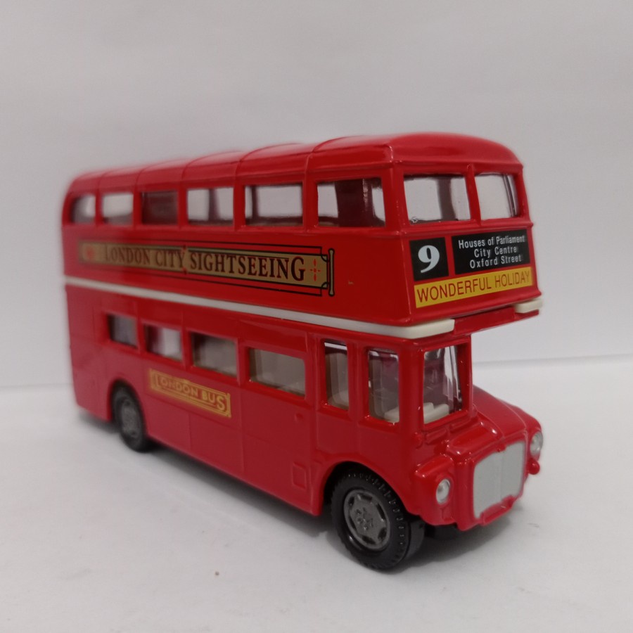 Jual Diecast London Bus miniatur bis london city motor max besi harga ...