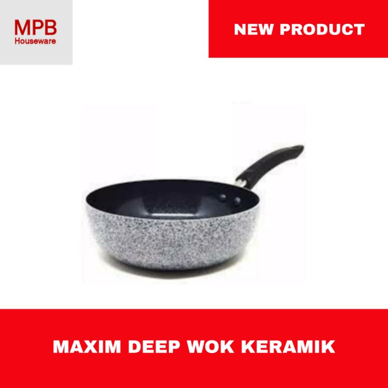 Jual WAJAN MAXIM KERAMIK - DEEP WOK MAXIM NEOSTONE - NNEO-DW-P 24 CM ...