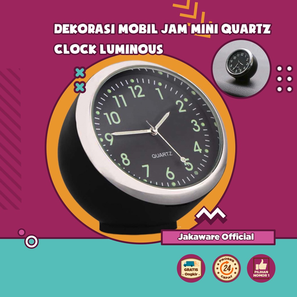 Jual DEKORASI MOBIL JAM MINI QUARTZ CLOCK INTERIOR HIASAN VARIASI ...