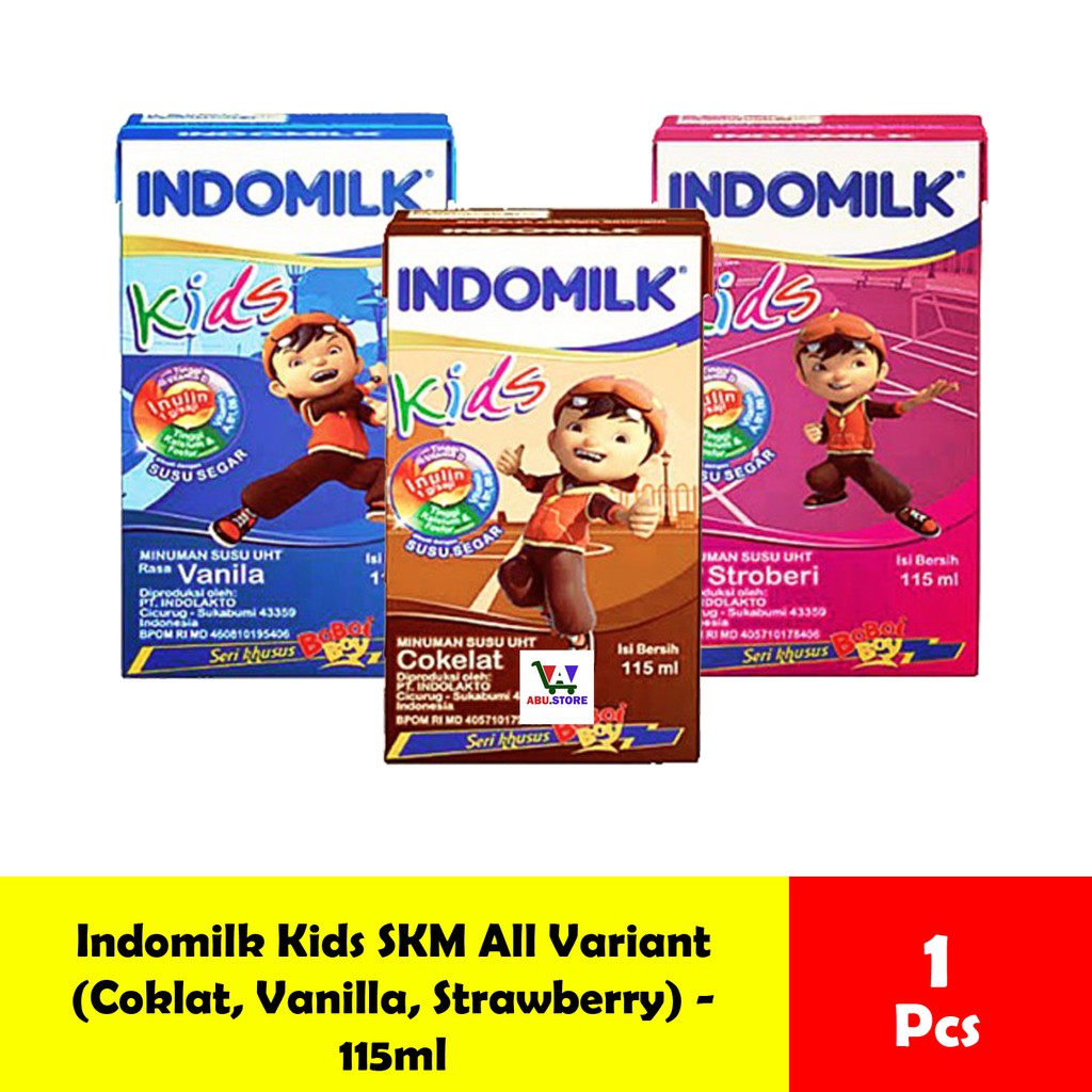 Jual Susu UHT Indomilk Kids 115 ml rasa Coklat / Strawberry / Vanilla | Shopee Indonesia