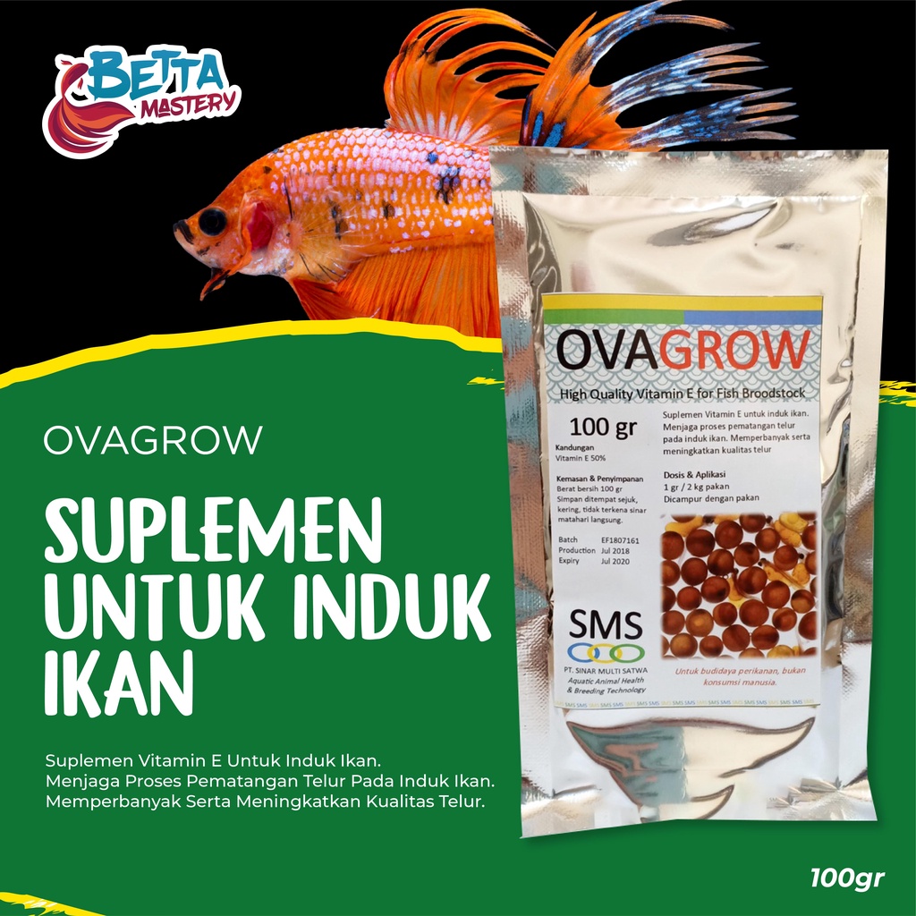 Jual OVAGROW SUPLEMEN UNTUK INDUK IKAN MENJAGA PROSES PEMATANGAN TELUR ...