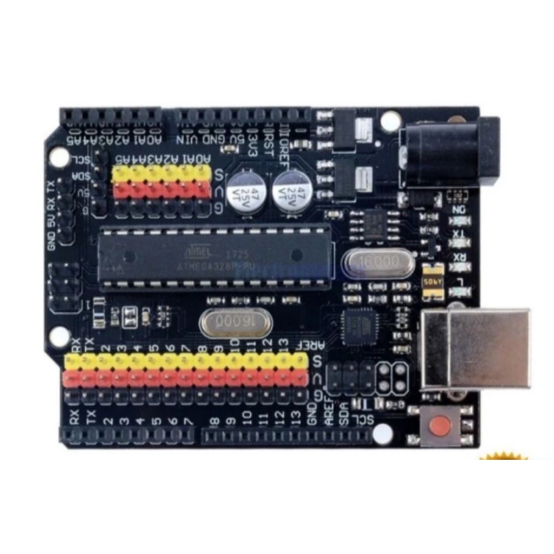 Jual arduino uno ultimate GPIO board hitam uno r3 expansion | Shopee ...