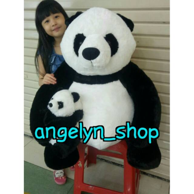 Jual Boneka panda super jumbo besar 1set ibu dan anak(anak nya bisa ...