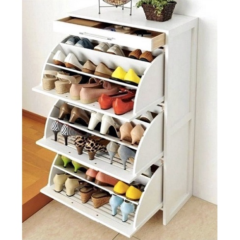 Jual Bracket Fitting Engsel Rak Lemari Sepatu Putar 3 Susun Putih ...