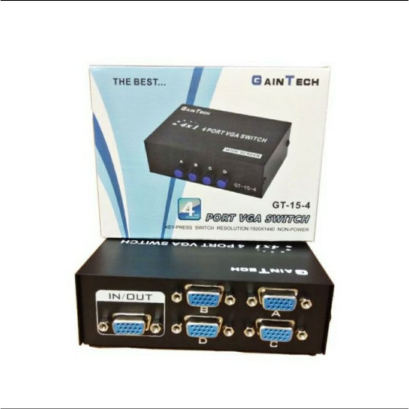 Jual Vga Switch 4 Port Vga Switch 1to 4 Manual Switcher 4 Input 1