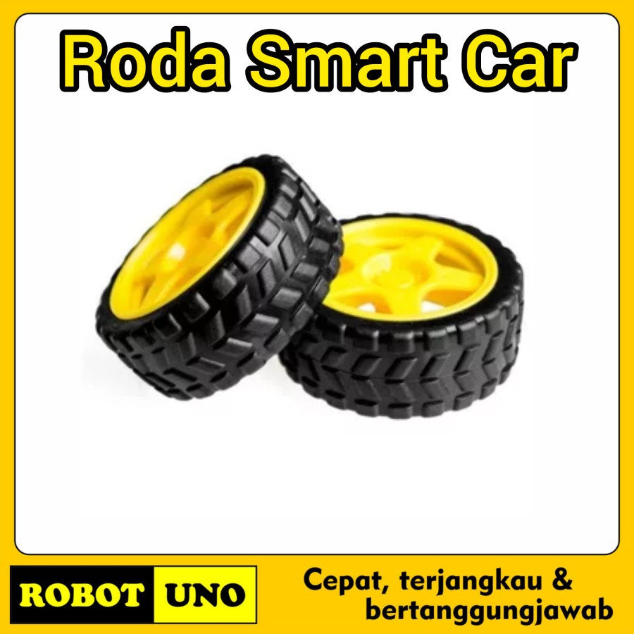 Jual Roda Ban Wheel Smart Robot Car 4WD 2WD Smart Robot Car Kuning ...