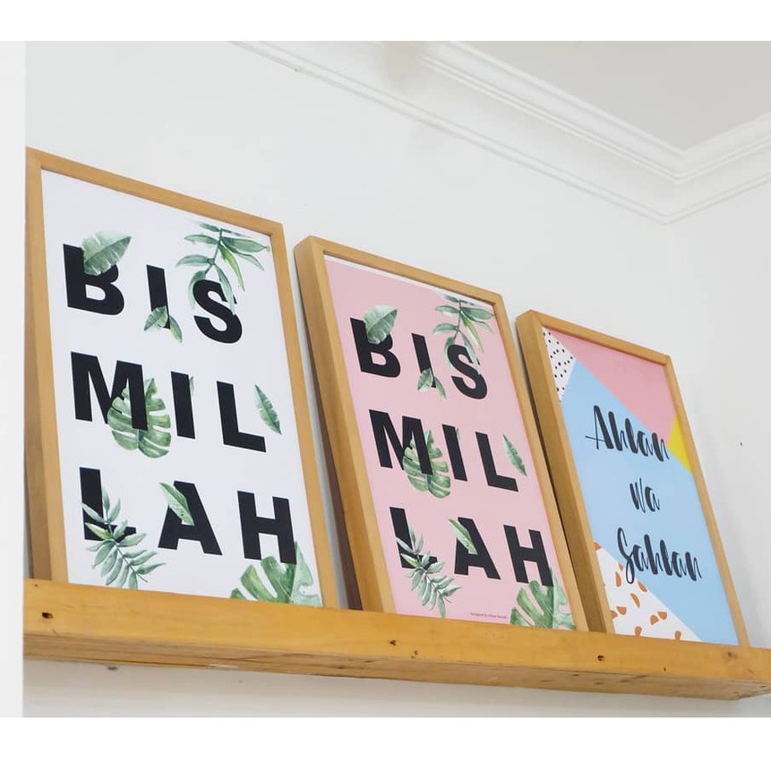 Jual Urban Sunnah Dekorasi Bingkai "Bismillah" 3 Variasi 36 x 51 Kayu ...