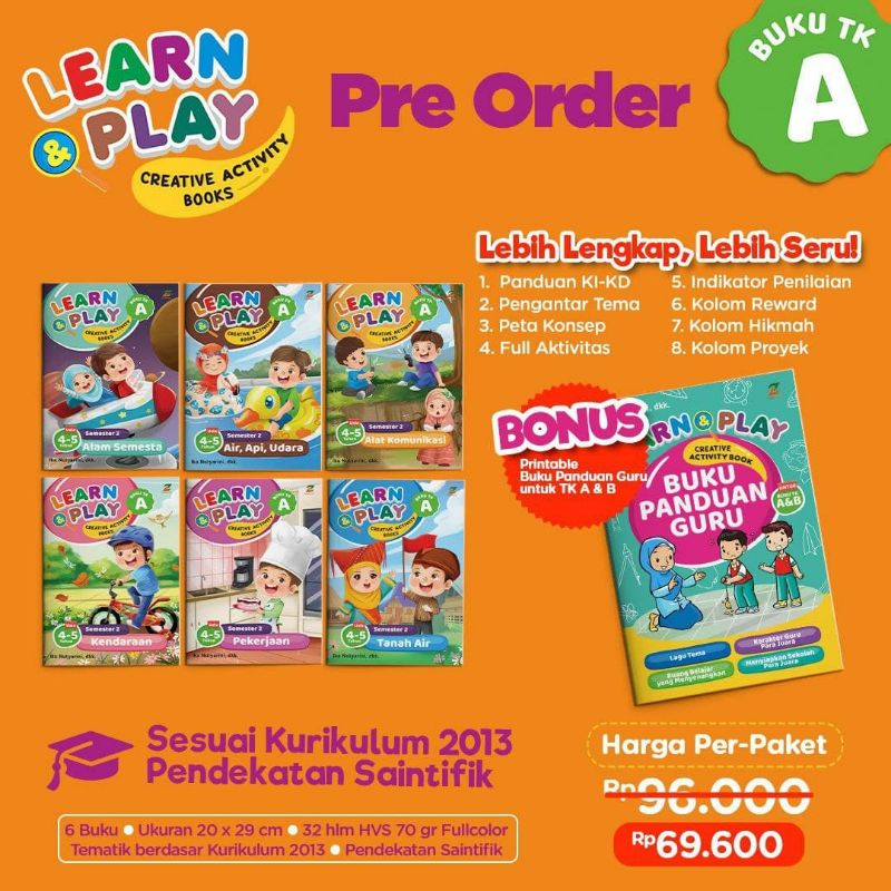 Jual Buku Anak Learn and Play Creative Activity Books Ziyad - Buku TK A dan TK B Semester 2 buku ...