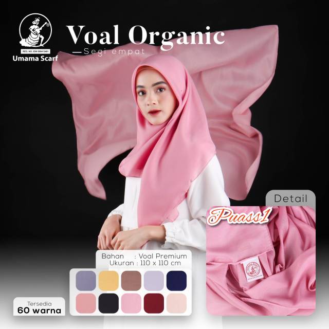 Jual Jilbab Umama Voal Organic Plain umama satuan | Shopee Indonesia