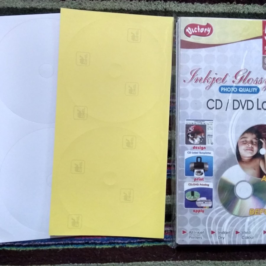 Jual Label CD-DVD Inkjet Sticker Camel Glossy Isi 50 Lembar | Shopee ...