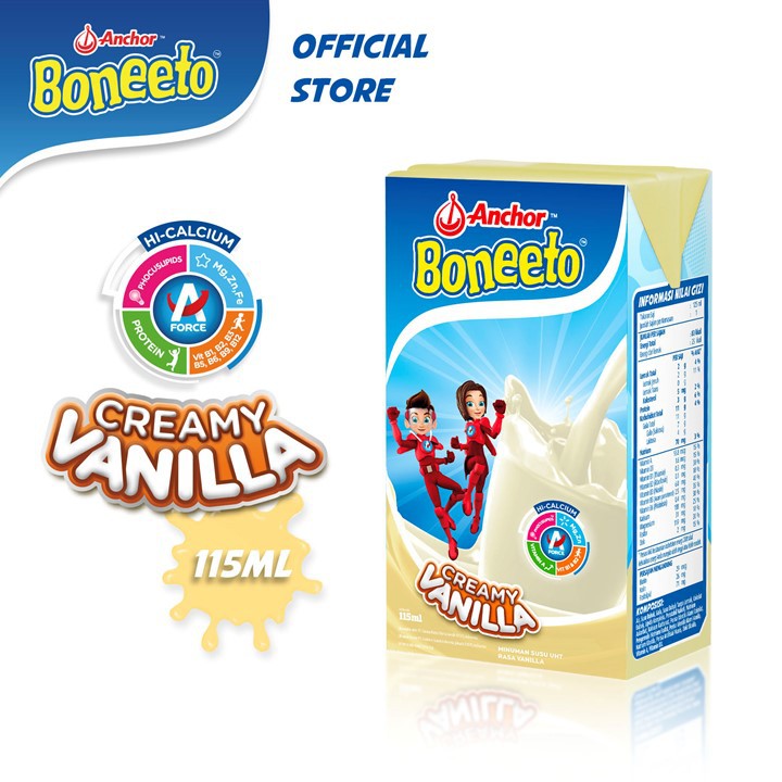 Jual Anchor Boneeto UHT Creamy Vanilla 115 ml | Shopee Indonesia