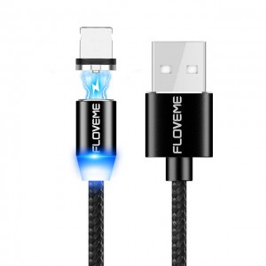 Jual Kabel USB Magnet Charger Flowing LED 3 In 1 Magnetic USB Type C ...