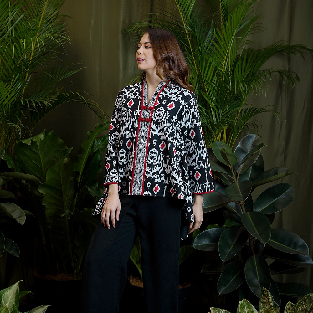 Jual NONA RARA - Olla Gendis T1722, Baju Batik Kasual Modern | Shopee ...