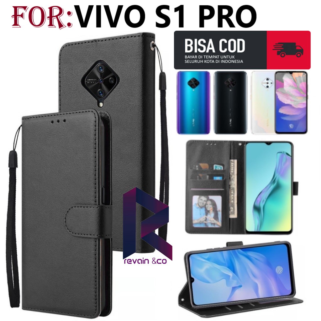 Jual FLIP COVER VIVO S1 PRO CASING DOMPET FLIP WALLET LEATHER KULIT PREMIUM SARUNG BUKA TUTUP ...