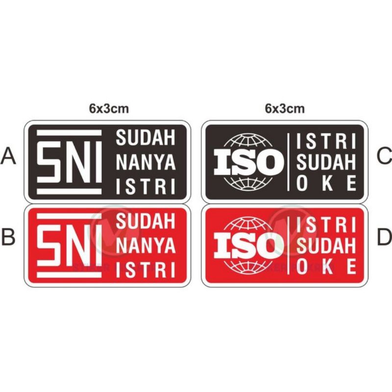 Jual STIKER VINYL ISO & SNI 6X3CM | Shopee Indonesia