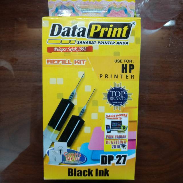 Jual DataPrint Refill Tinta Suntik HP DP-027 DP27 HITAM / WARNA Black ...