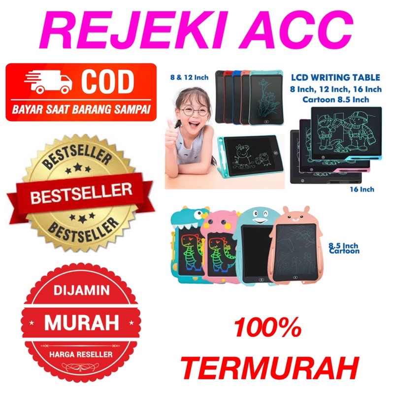 Jual LED Writing Tablet Drawing Board tab Alat tulis Papan Pen Layar 8. ...