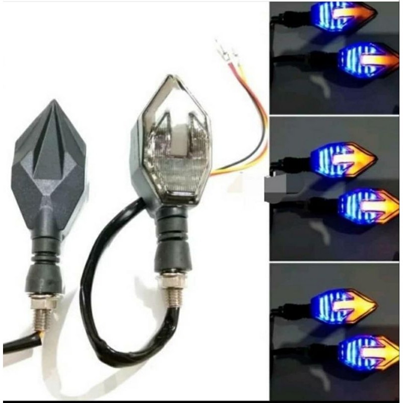 Jual Lampu Sein LED Variasi Model Panah Flowing - Sen 2 warna running ...