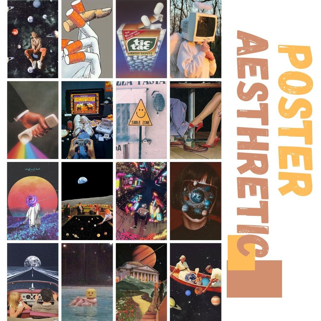 Jual Poster dinding aesthetic A4 / Poster estetik retro vintage / art ...