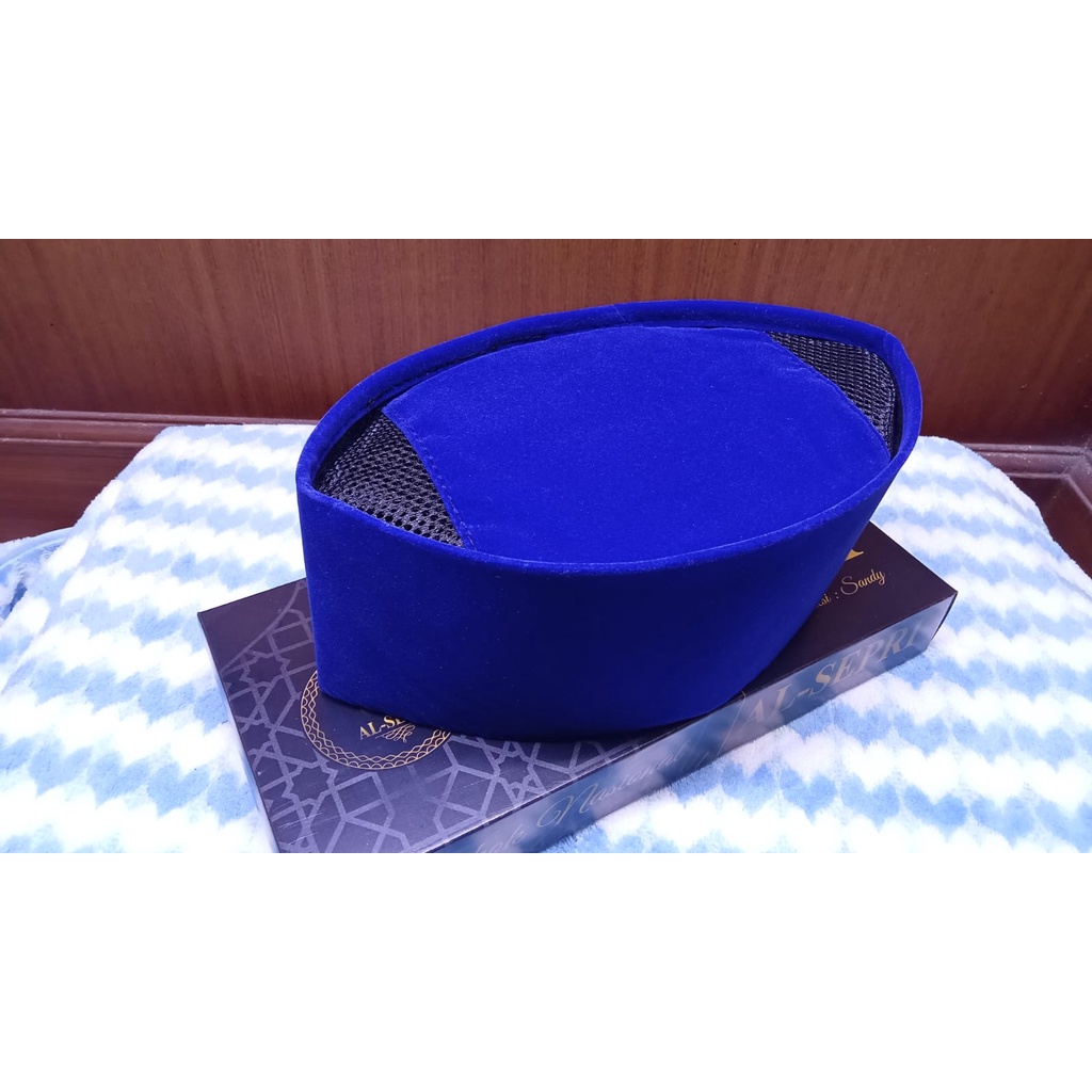 Jual Peci Songkok BIRU AC//Kofyah Biru AC | Shopee Indonesia