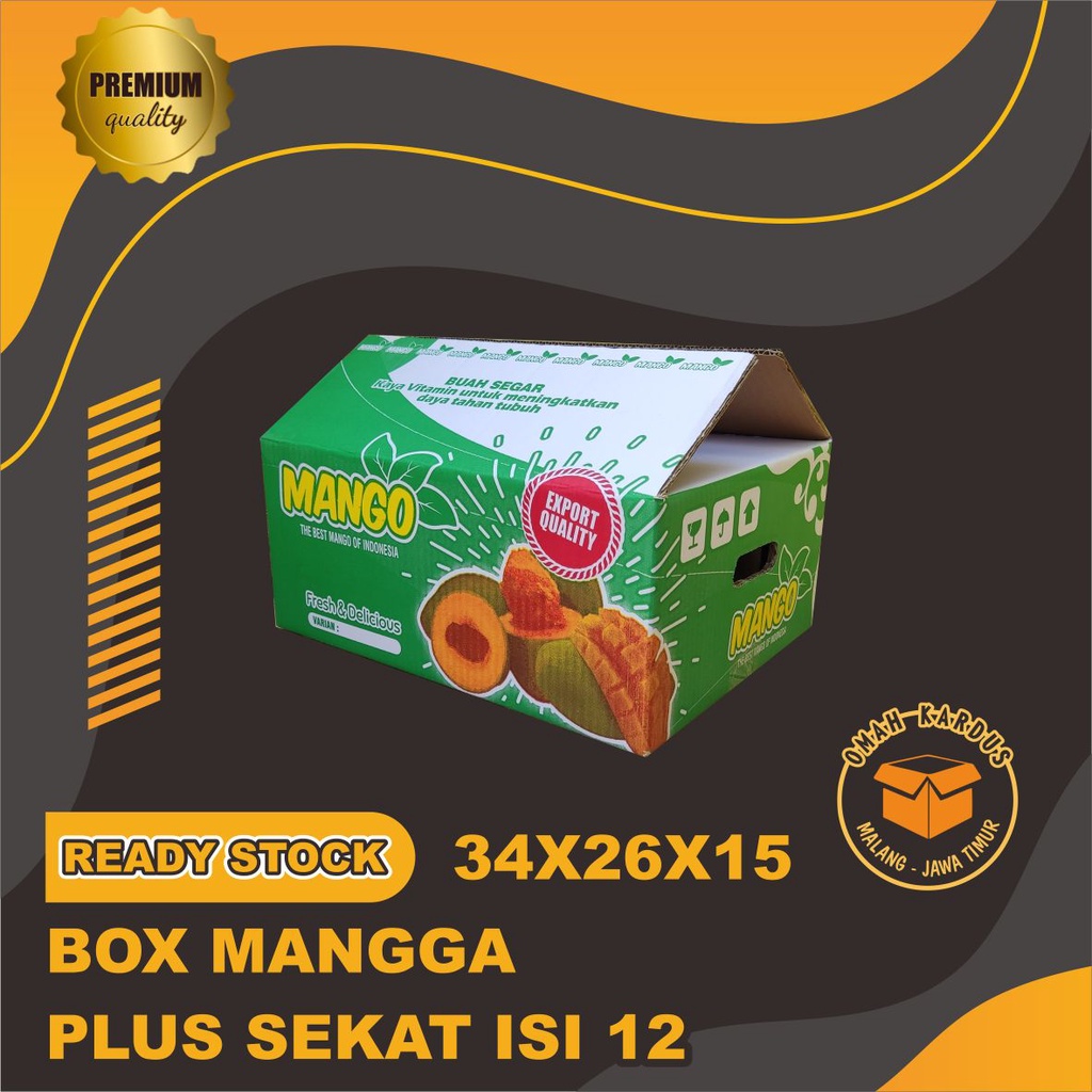 Jual kardus Box Mangga 34x26x16 cm + sekat isi 12 | Box mango | box ...