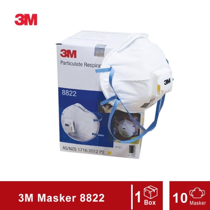Jual 3M MASKER 8822 RESPIRATOR P2 VALVED - 1 Box ( 10 Masker ) | Shopee Indonesia
