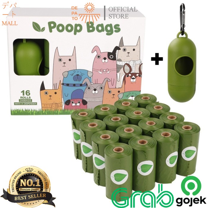 Jual Plastik Poop Anjing Kucing | Dog Waste Bag dengan Dispenser DP ...