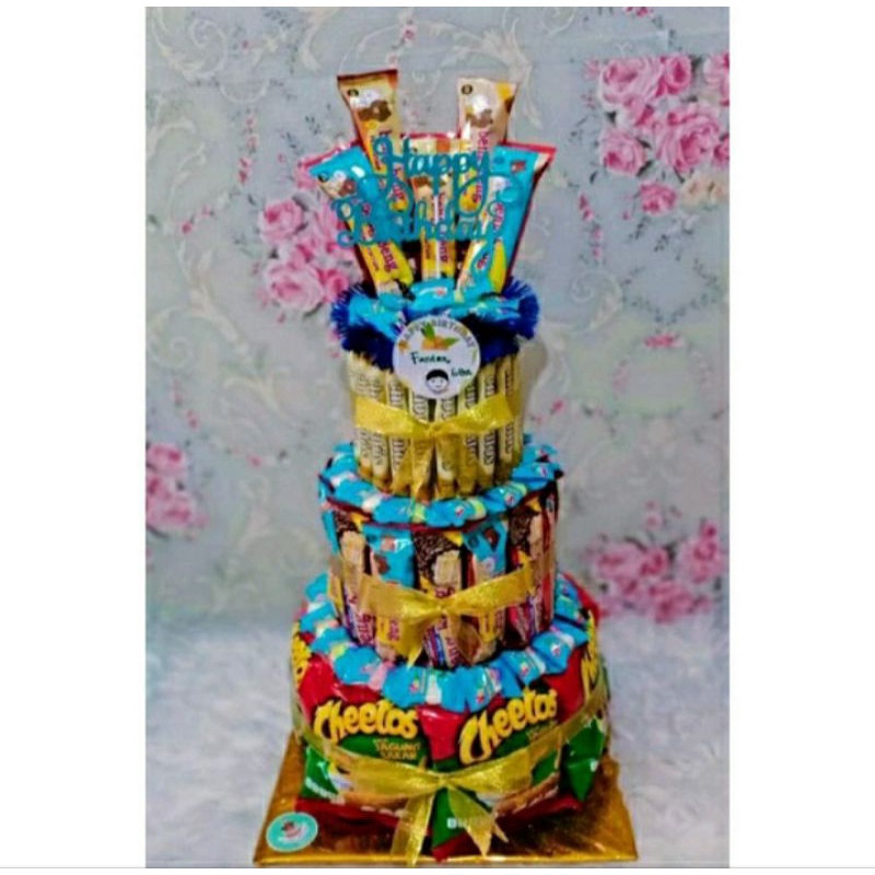 Jual snack tower murah / kado ulang tahun / kado wisuda / buket murah ...