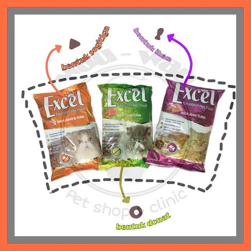 Jual EXCEL Excellent Cat Food 500gr | Makanan Kucing | Shopee Indonesia