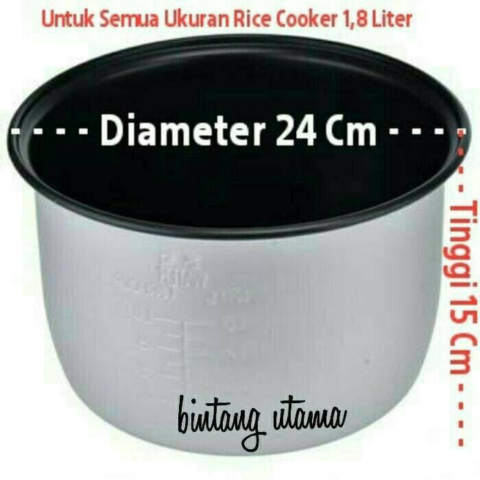 Jual panci teflon 1,8L/daleman rice cooker(cocok untuk semua merek ...