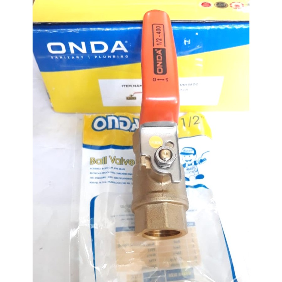 Jual Ball Valve Bal Bol Boll Brass Stop Kran Keran Kuningan 1/2 INC ...