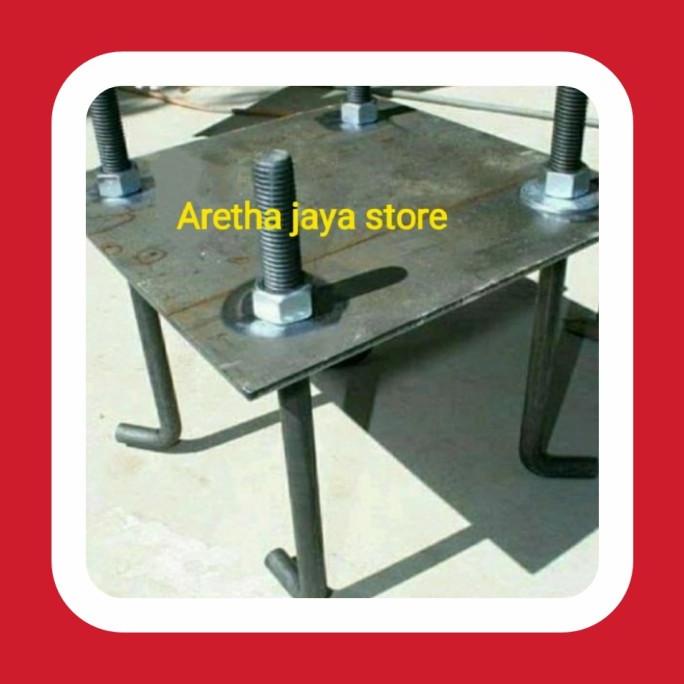 Jual angkur L baja hitam ST41 7/8" ( m22 x 40cm x 10cm / anchor bolt ...
