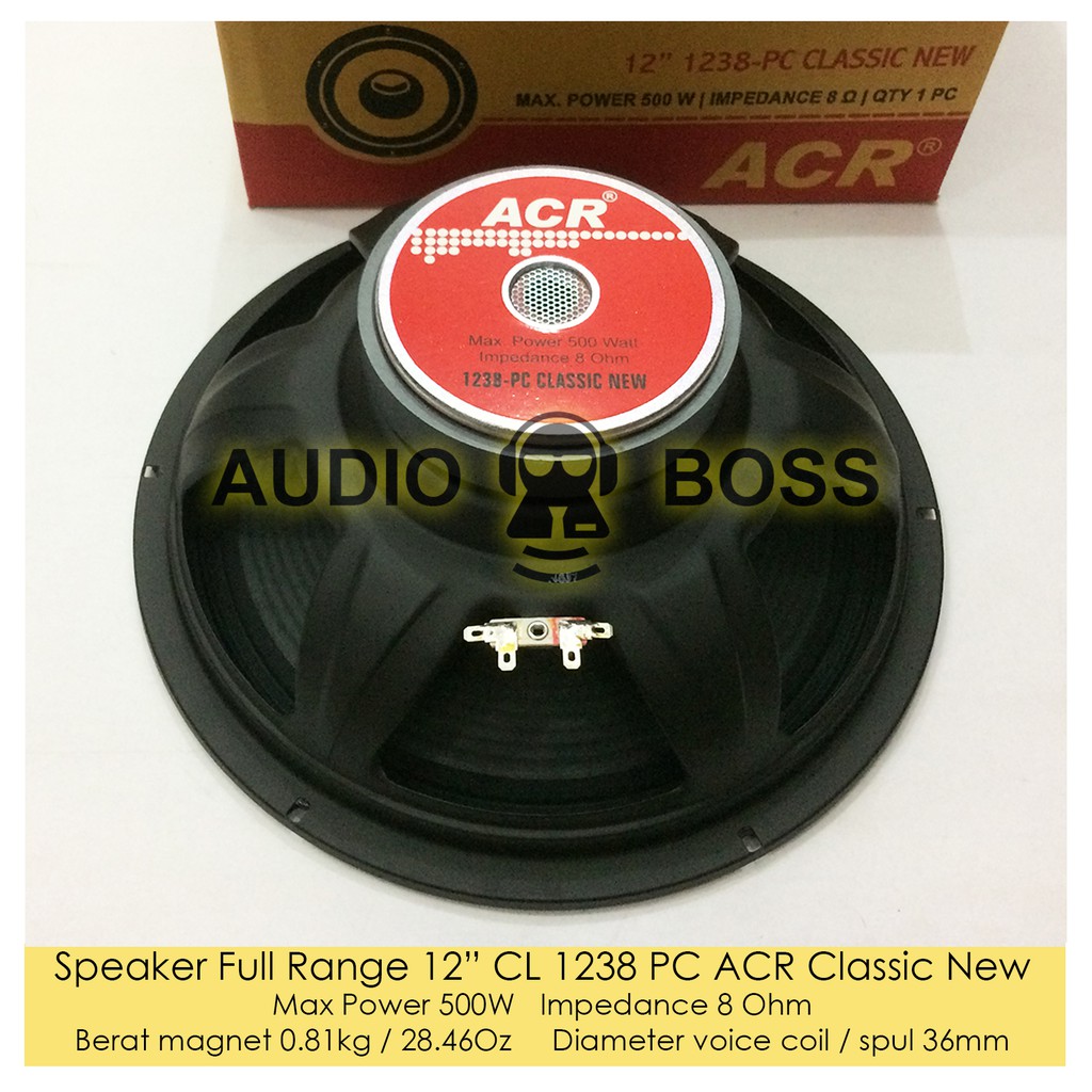 Jual Speaker Full Range 12” 12in 12in 12 inch 1238 CL PC ACR 1238 Classic New | Shopee Indonesia