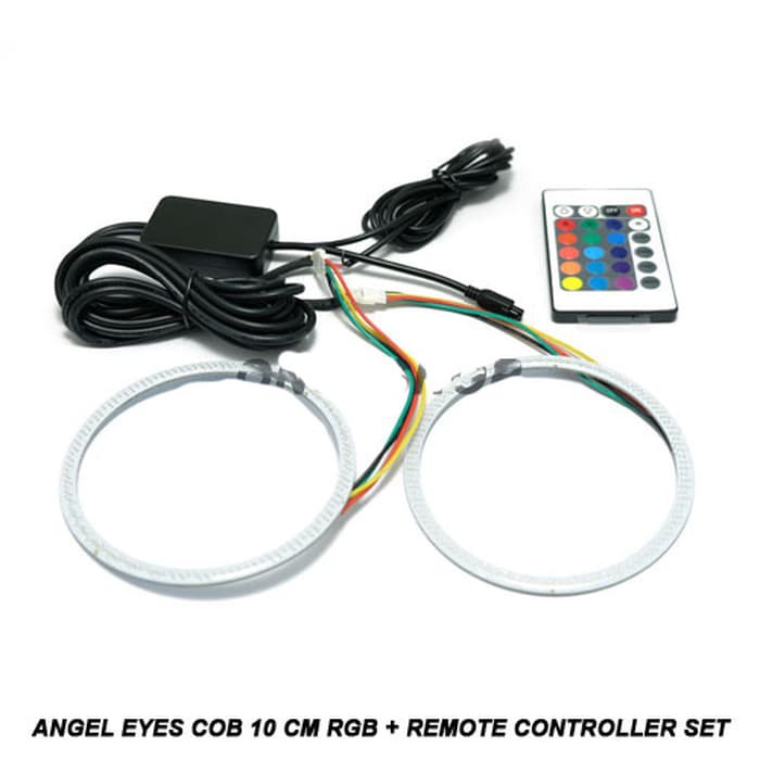 Jual Angel Eyes Led COB 10 cm RGB + Remote Controller Set | Shopee ...