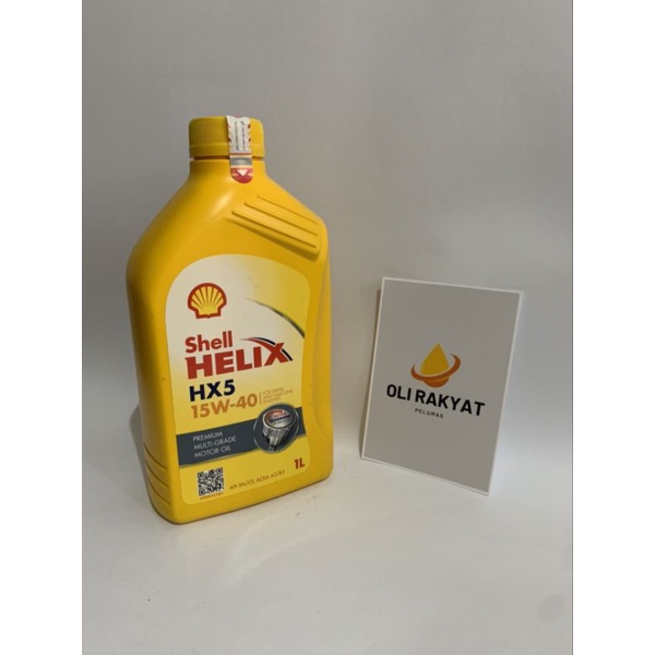 Jual OLI Shell HELIX HX5 SAE 15W-40 1000 ML (1 Liter) | Shopee Indonesia