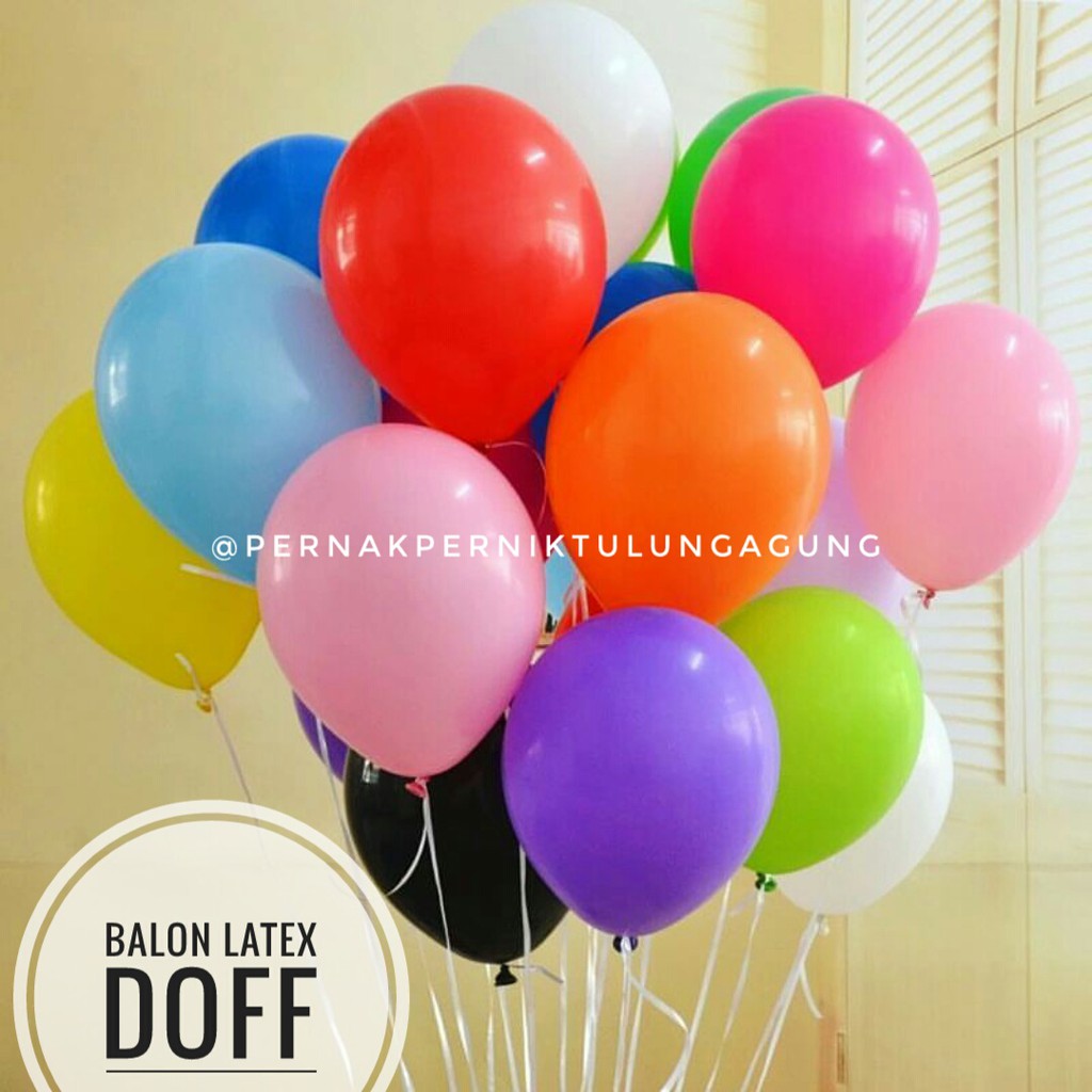 Jual Balon Doff isi 100pcs - Warna Polos Warna Warni | Shopee Indonesia