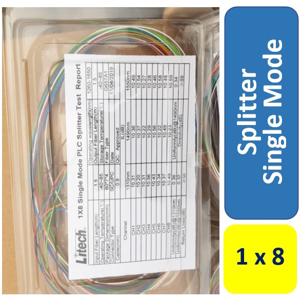 Jual Single Mode Fiber Optic PLC Splitter 1x8 LITECH | Shopee Indonesia