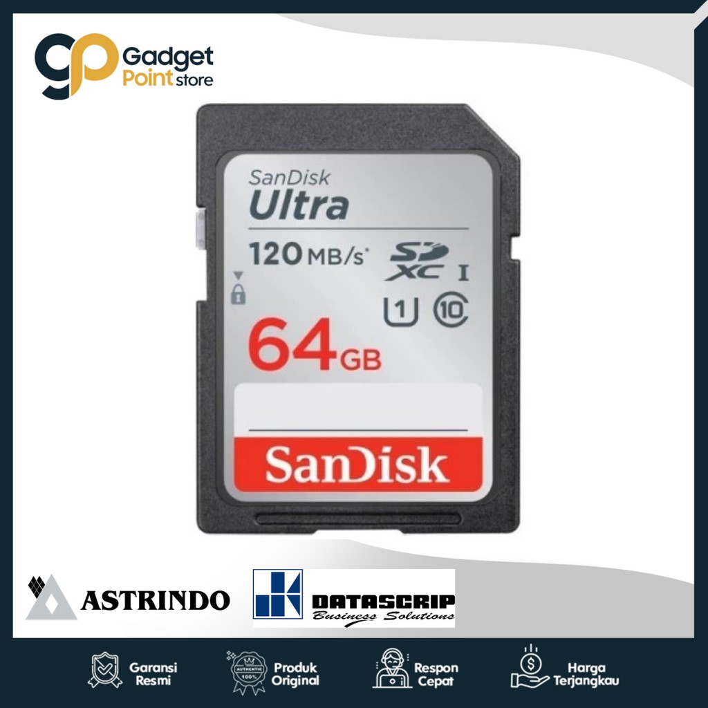 Jual Sandisk Memory SD Card 64 GB 120 Mbps Original | Shopee Indonesia