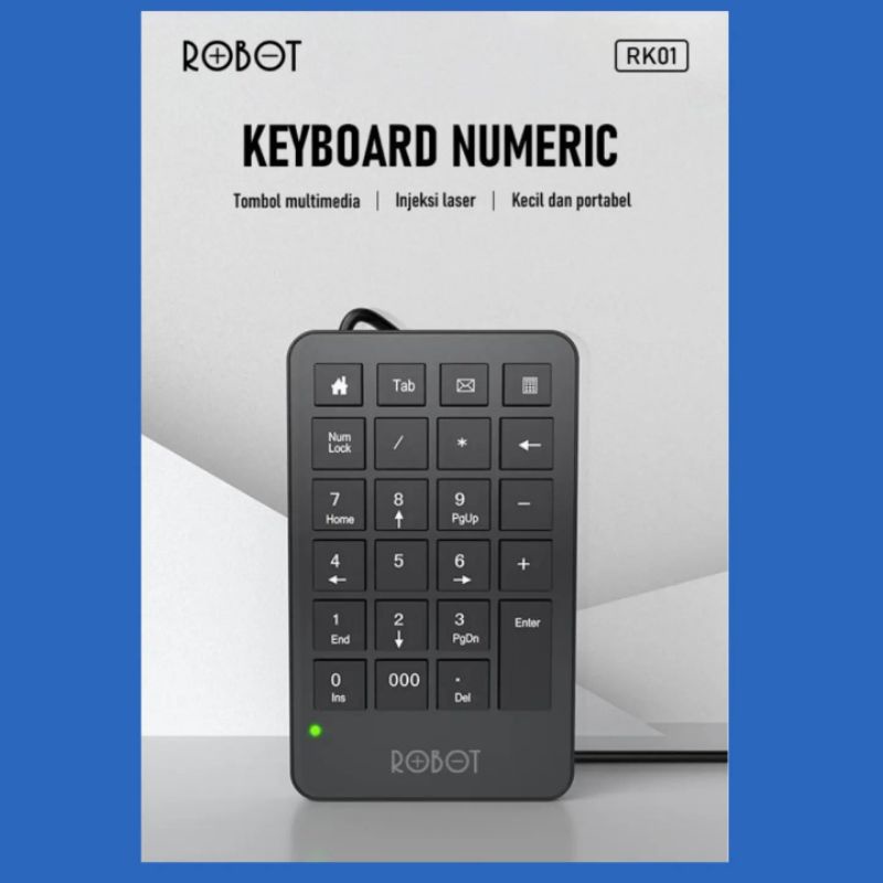 Jual KEYBOARD WIRED NUMERIC ROBOT RK01 | Shopee Indonesia