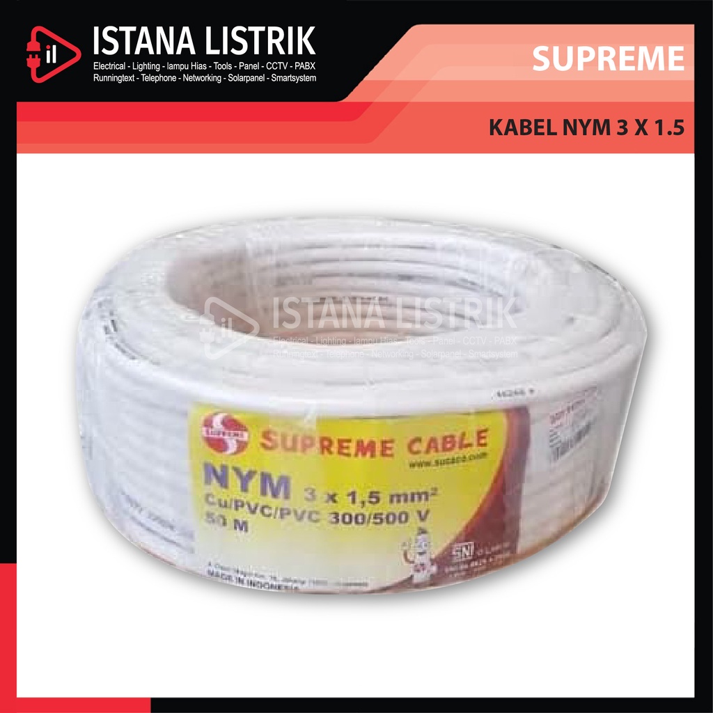 Jual KABEL LISTRIK SUPREME NYM 3X1.5 - ROLL (50M) | Shopee Indonesia