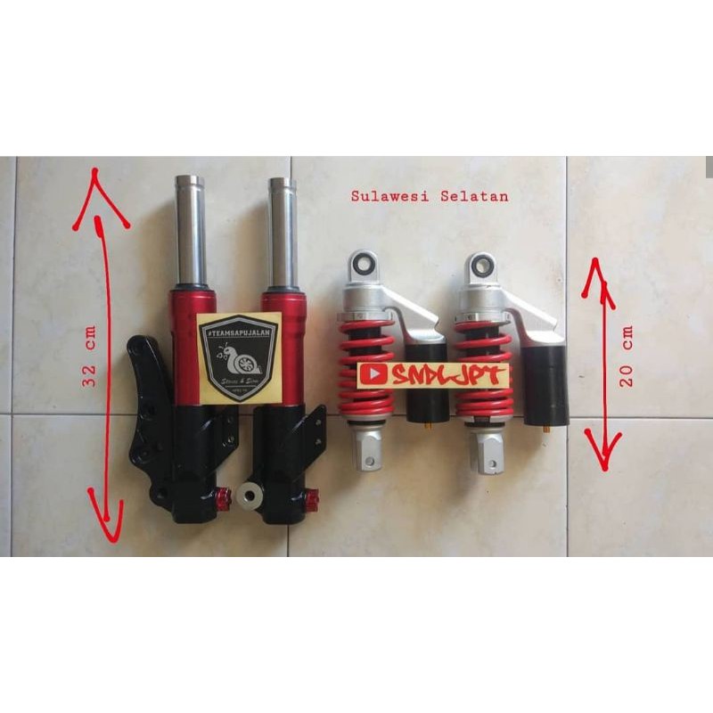 Jual paketan shock ceper depan belakang nmax aerox untuk stance atau ...