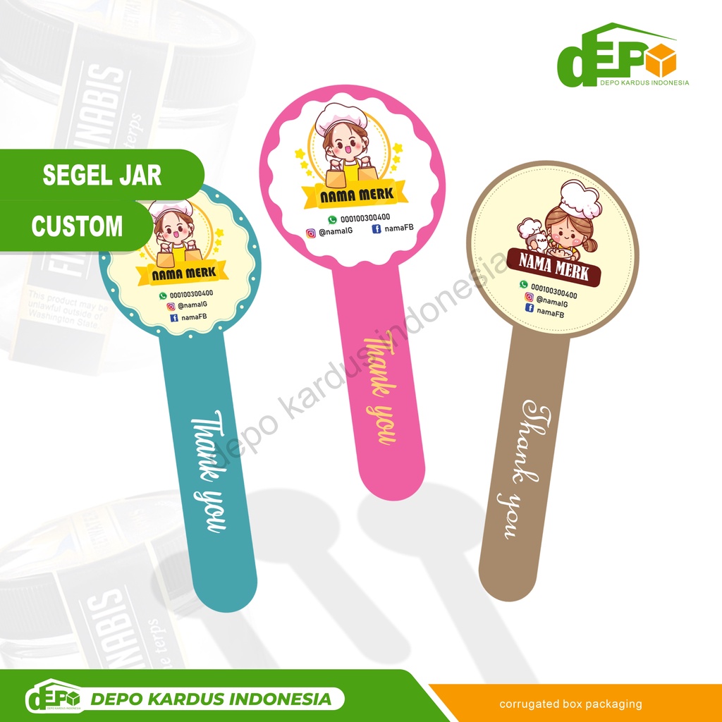 Jual Segel Box Makanan Custom / Sticker Segel Kemasan / Label Kemasan ...