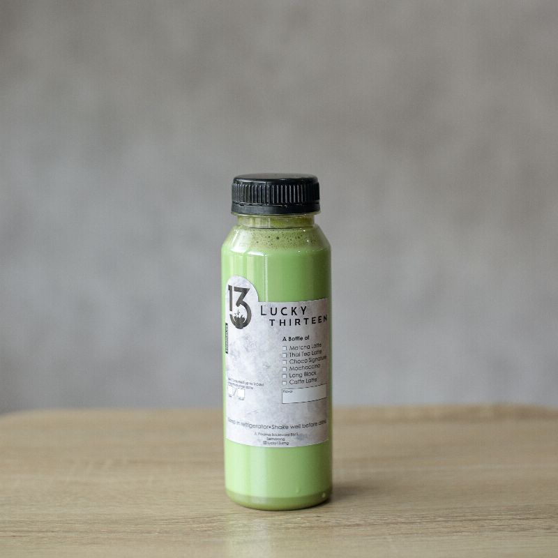Jual Matcha Latte Botol 250ml by Lucky Thirteen Coffee | Shopee Indonesia