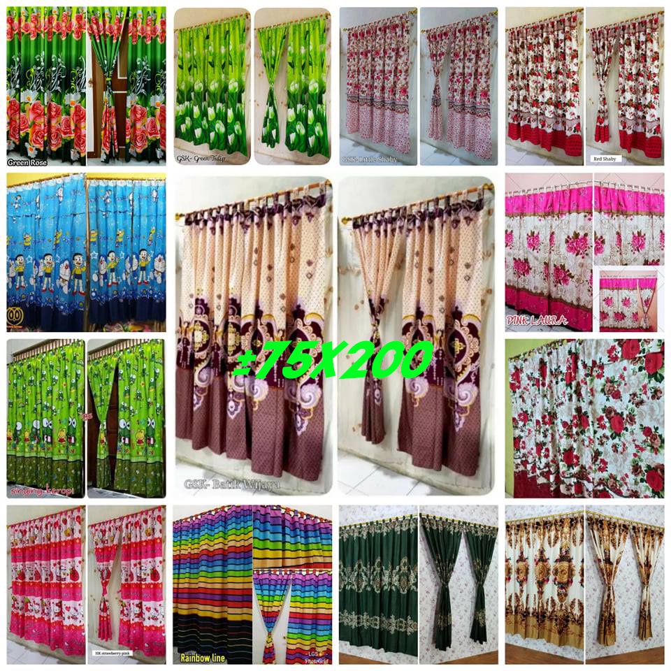 Jual GORDEN PINTU KAMAR TIDUR MURAH | TIRAI KORDEN GORDYN HORDENG MOTIF KARAKTER DAN BUNGA ...