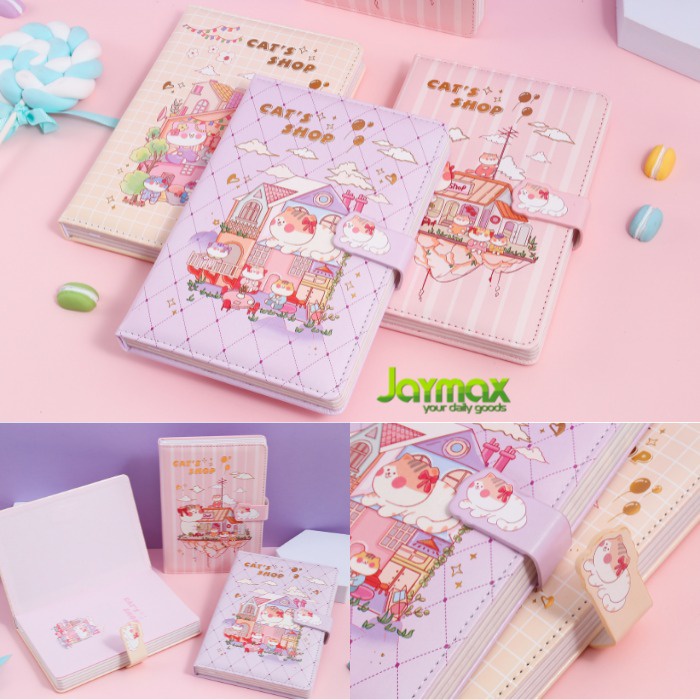 Jual Magnetic Notebook Cat's Shop / Diary Jurnal agenda Buku tulis ...